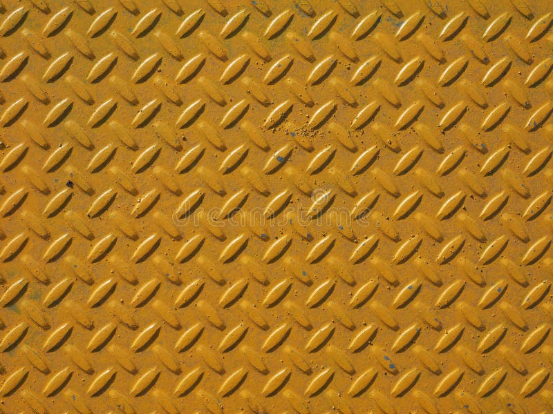 Yellow Steel Diamond Plate Background Stock Photo - Image of pattern ...