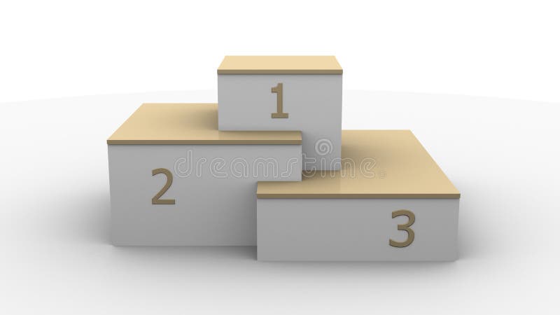 Winner On The First Step Of The Podium Stock Vector - Illustration of ...