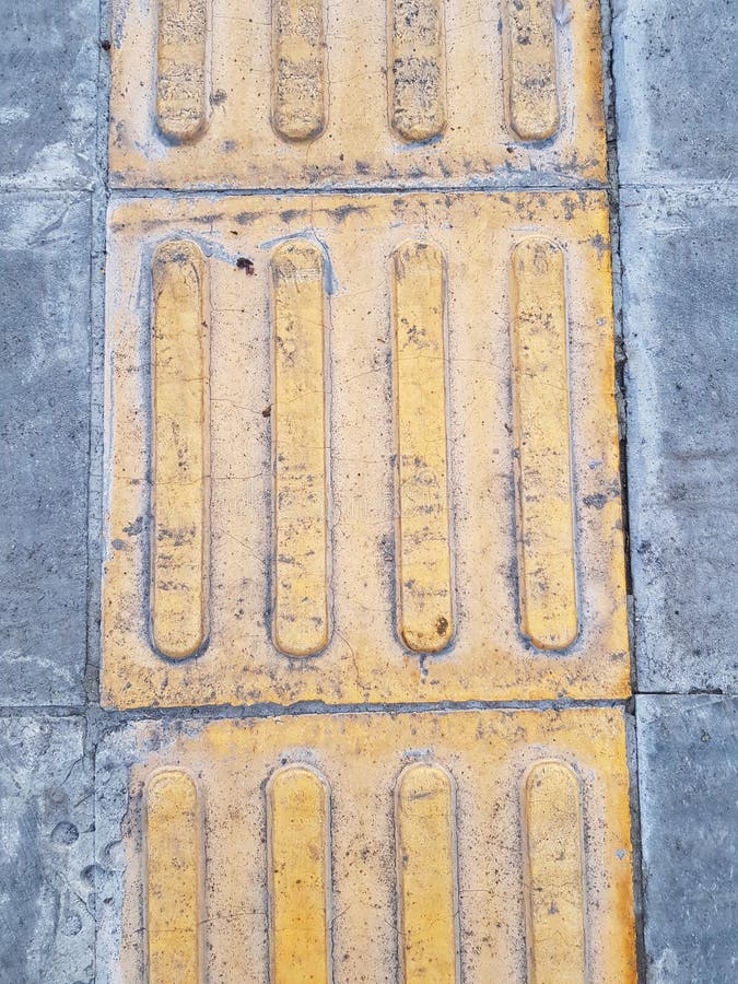 Yellow Steps on the Pedestrian Stock Image - Image of pedestrian ...