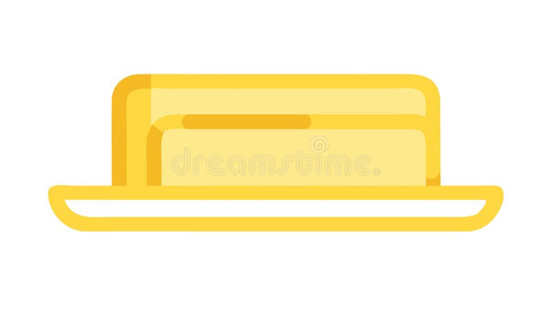 Yellow Stick of Butter Icon, Cooking Ingredient and Food Item , Vector ...