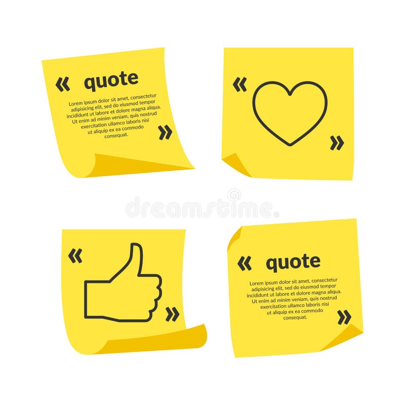 Yellow Stick Note Isolated on White Background. Stock Vector ...