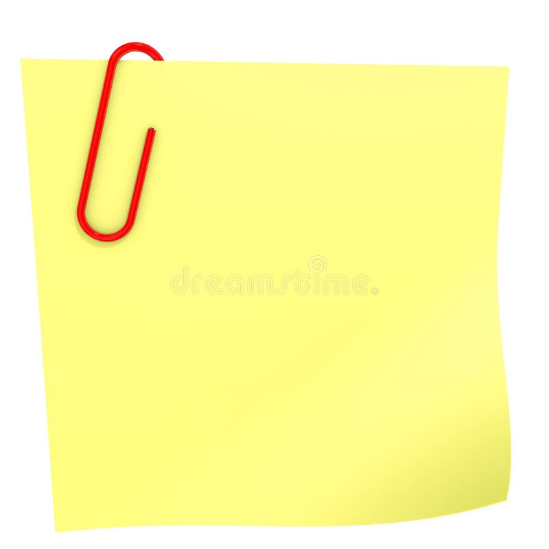 Yellow stick note. stock illustration. Illustration of paper - 39284452