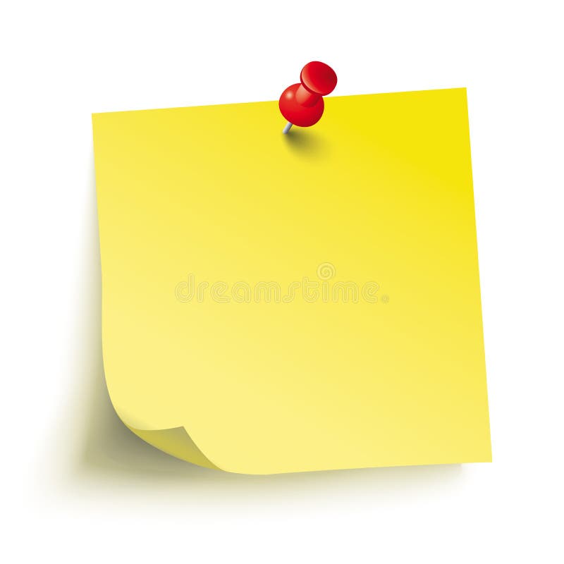 Yellow Stick Red Pin stock vector. Illustration of note - 50340578