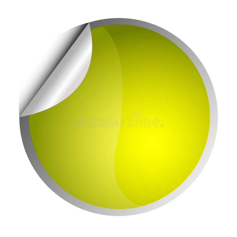 Yellow sticker stock vector. Illustration of colorful - 10014012