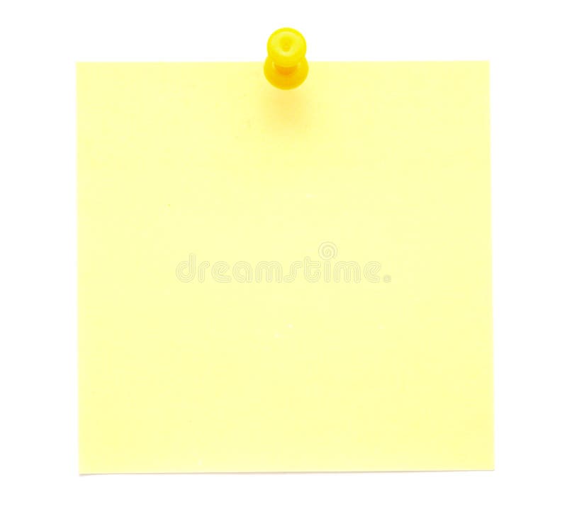 Yellow Sticky Note Isolated on White Stock Photo - Image of message ...