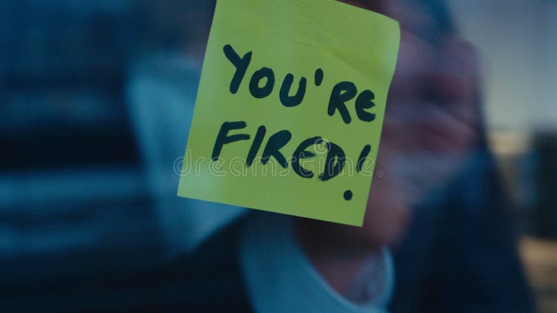 Handwriting You are Fired You Re Fired Note, 4K Stock Video - Video of ...