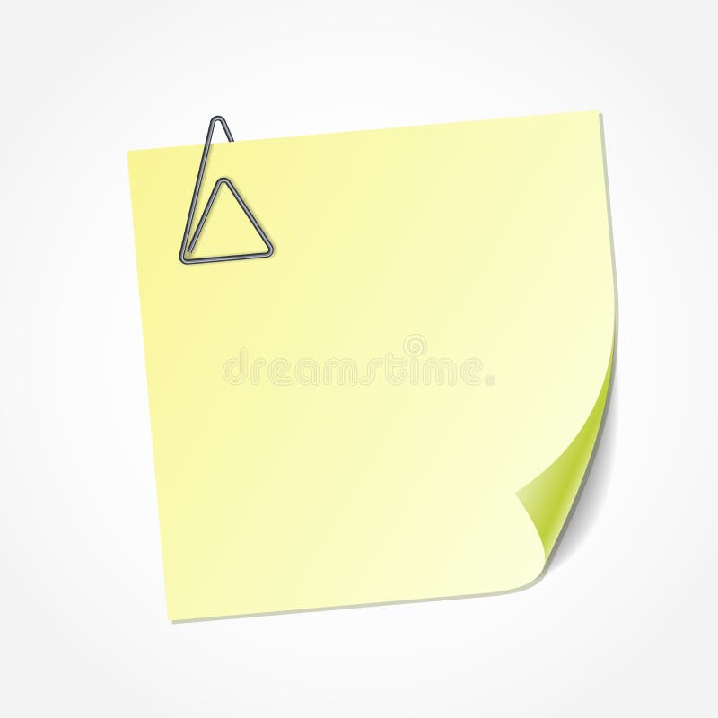 Yellow sticky note stock vector. Illustration of note - 69406364