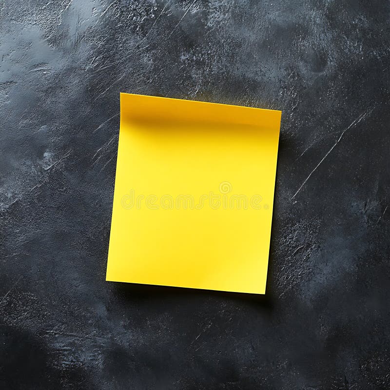 Yellow Sticky Note on Dark Texture Stock Image - Image of dark, mockup ...