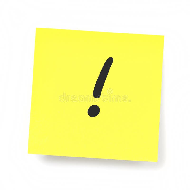 Yellow Sticky Note - Question Mark Stock Photo - Image of people ...