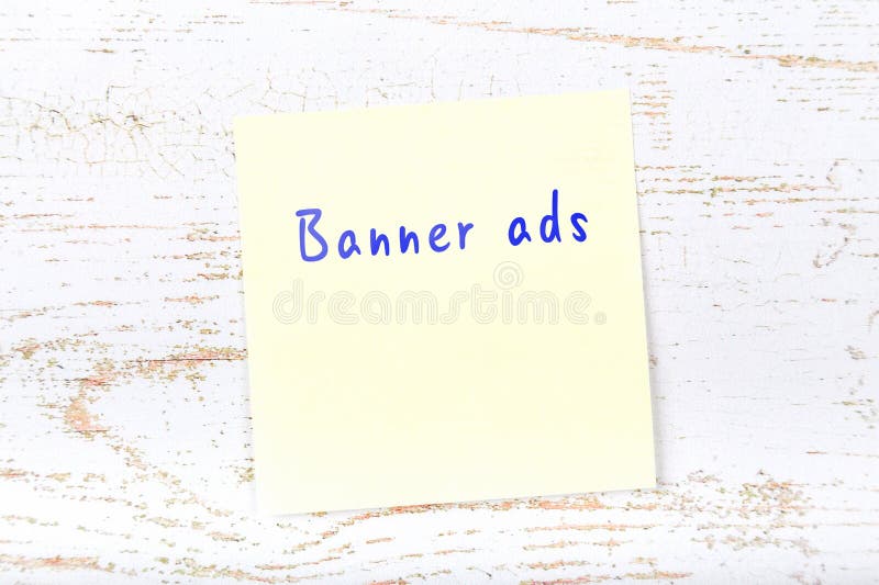 Yellow Sticky Note with Handwritten Text Banner Ads Stock Illustration ...