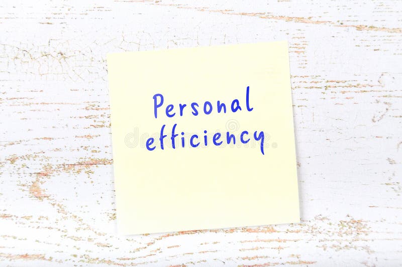 Yellow Sticky Note with Handwritten Text Personal Efficiency Stock ...