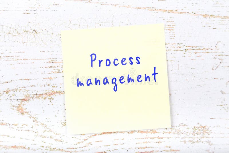 Yellow Sticky Note with Handwritten Text Process Management Stock ...
