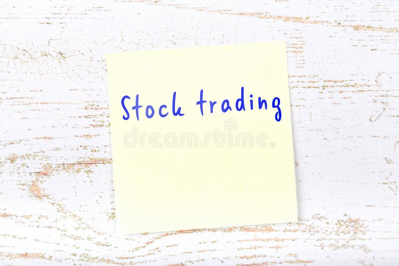 Yellow Sticky Note with Handwritten Text Stock Trading Stock ...