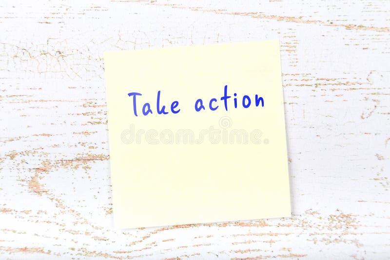 Yellow Sticky Note with Handwritten Text Take Action Stock Illustration ... Yellow Sticky Note with Handwritten Text Take Action Stock Illustration ...