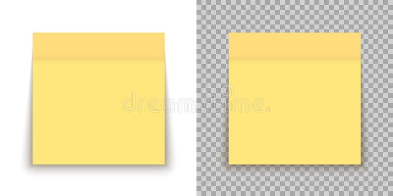 Yellow Sticky Note Isolate, Yellow Office Memo Template, Sticky Paper ...