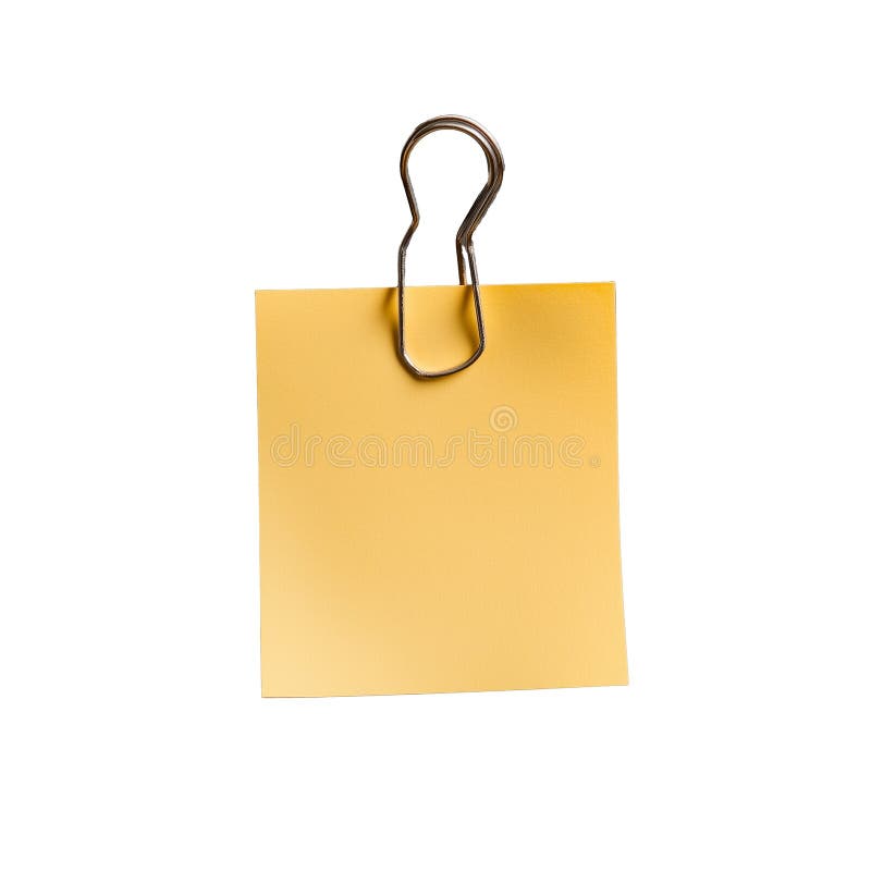 108 Yellow Sticky Note Paper Clip Transparent Background Stock Photos ...
