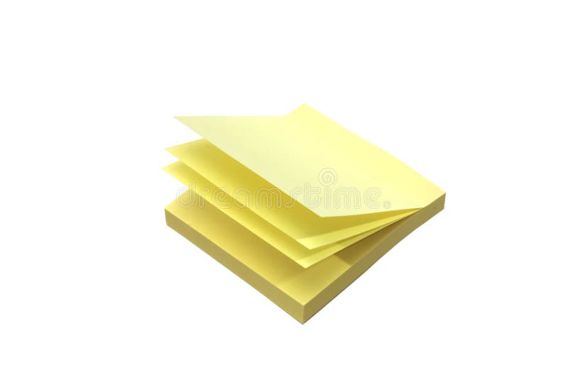 Yellow Sticky Note Paper Pack Stock Image - Image of remember, write ...