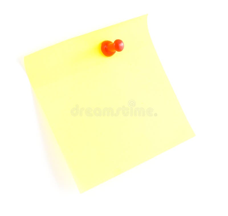 Note with thumbtack stock image. Image of blank, hanging - 1761455