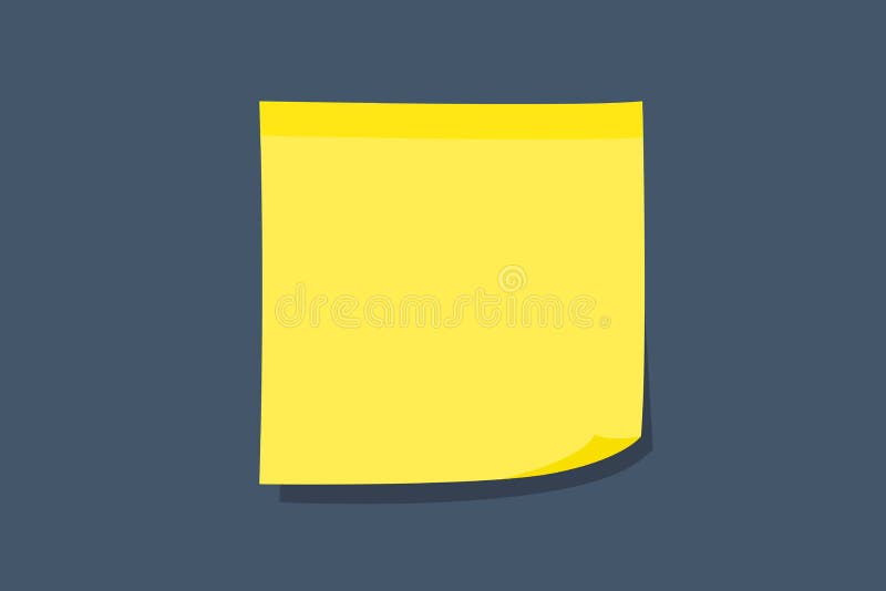 Yellow Sticky Note Reminder Message Stock Vector - Illustration of note ...