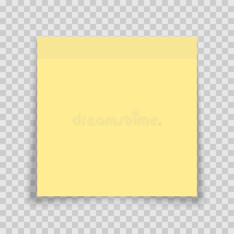 White Sticky Note with Red Pin and Shadow on Transparent Background ...