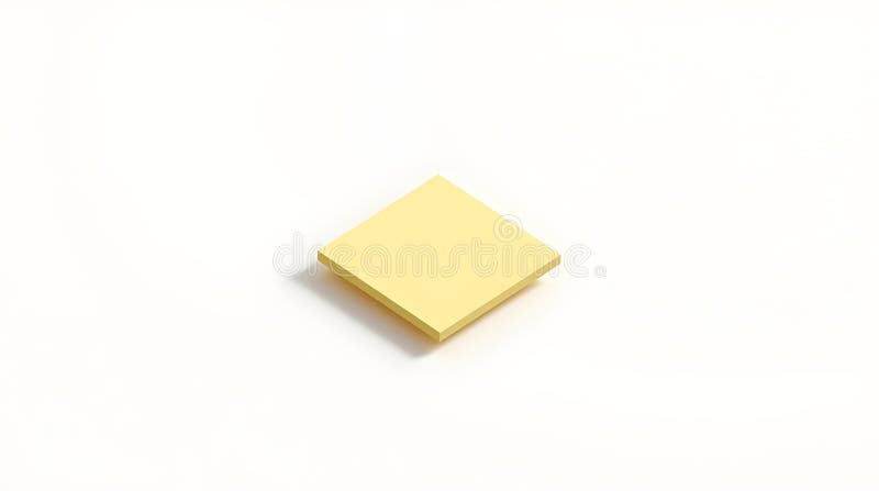 A Yellow Sticky Note, in the Shape of a Diamond, Rests on a White ...