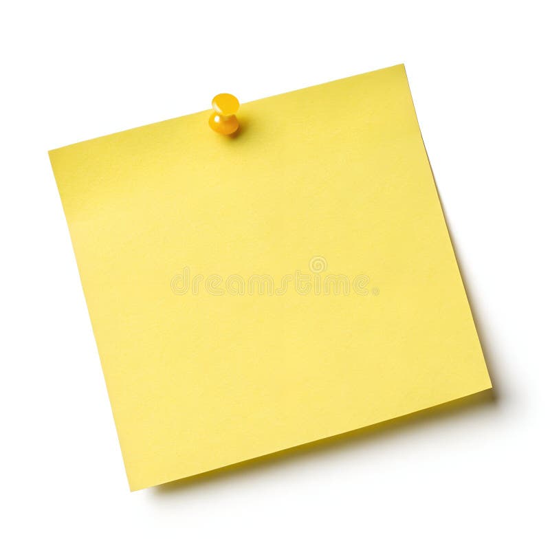 Yellow Sticky Note Single Sheet Stock Illustration - Illustration of ...