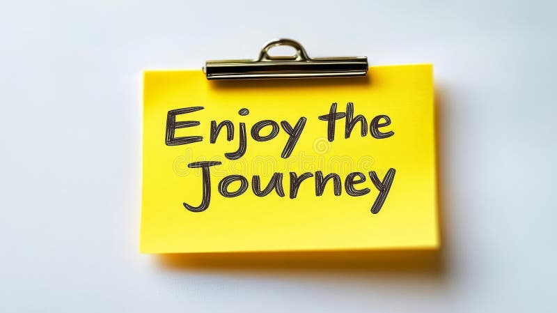 Yellow Sticky Note on White Background with Clip, Holding the Message ...