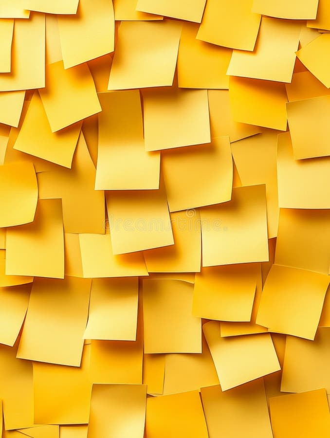 Yellow Sticky Notes Abstract Overlap Overlapping Yellow Sticky Notes ...