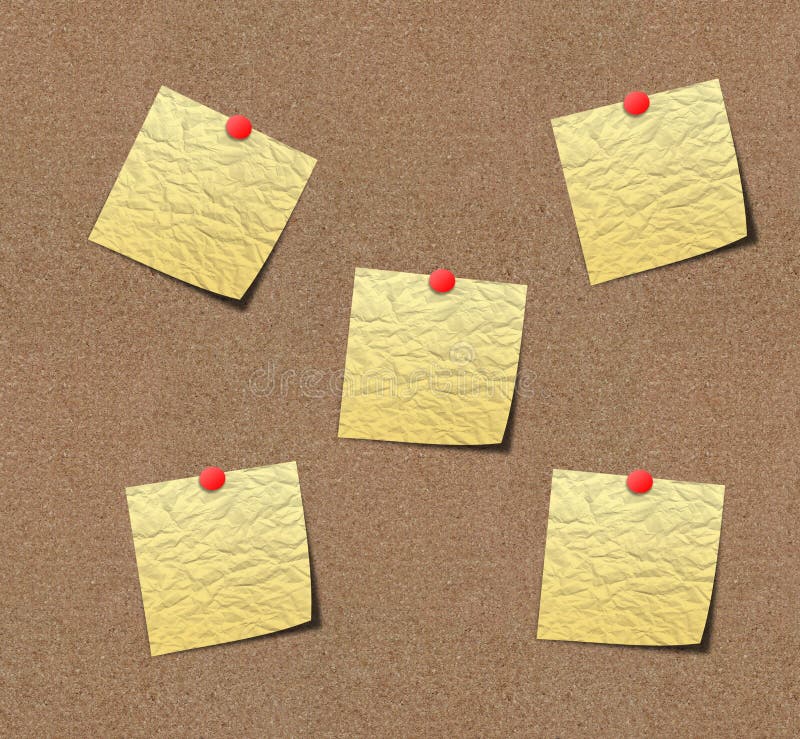 Yellow Sticky Notes on Sand Board. Stock Illustration - Illustration of ...