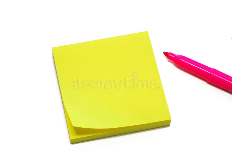 Yellow sticky pad stock photo. Image of neat, stuck, white - 3336008