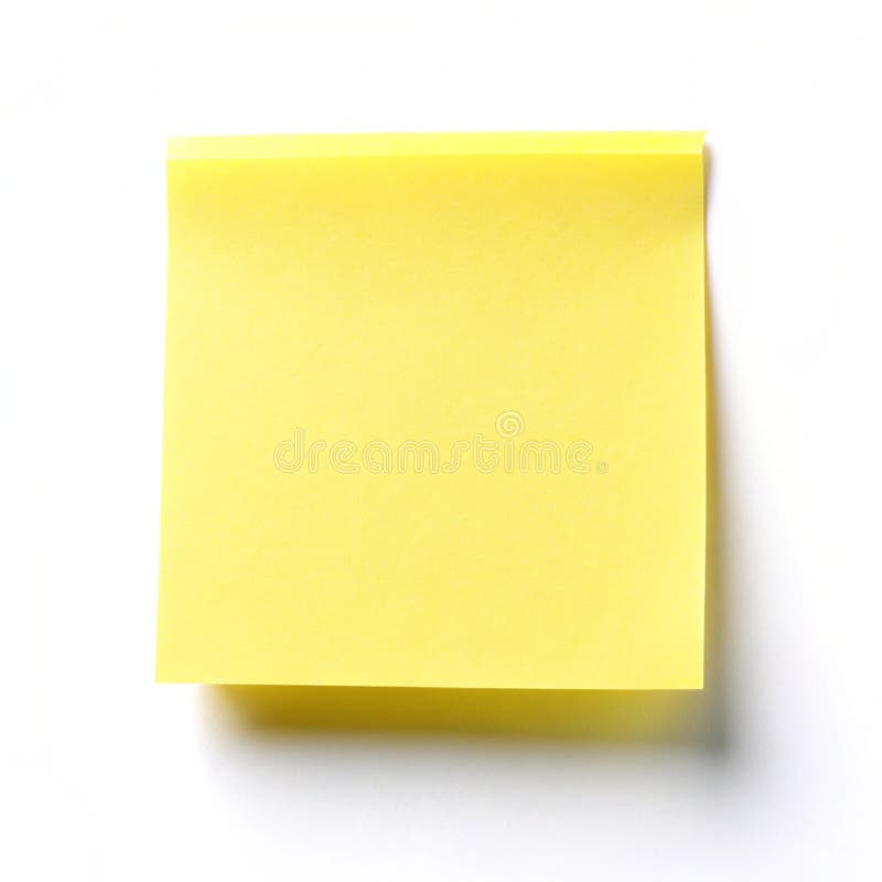 Yellow Sticky Post-it Note Isolated Stock Illustration - Illustration ...