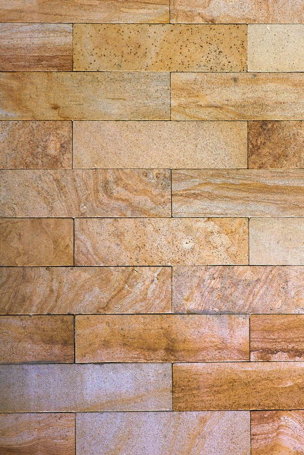 Yellow Stone Bricks Pattern Background. Vertical Picture Stock Image ...