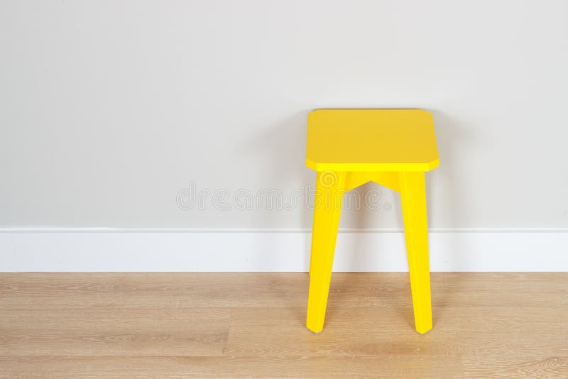 Yellow stool stock image. Image of decor, decoration - 59558563