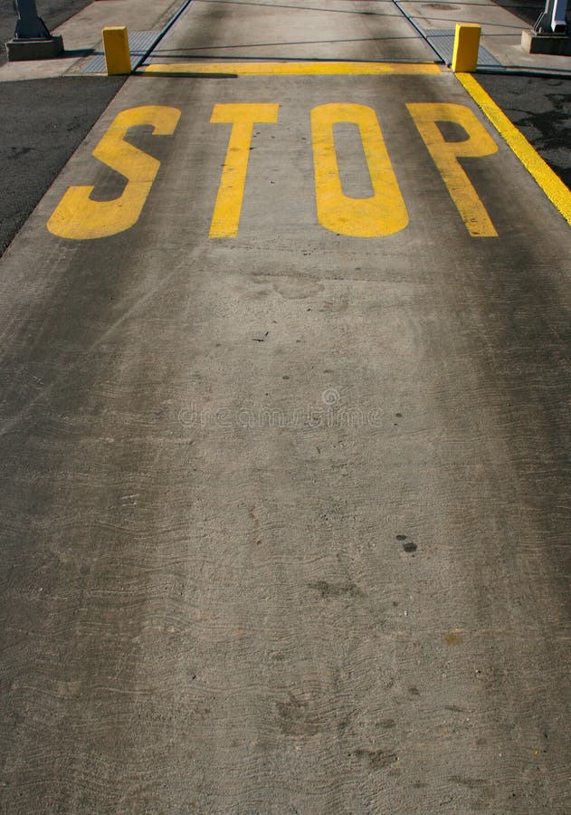 Yellow stop sign stock photo. Image of traffic, ground - 22619074