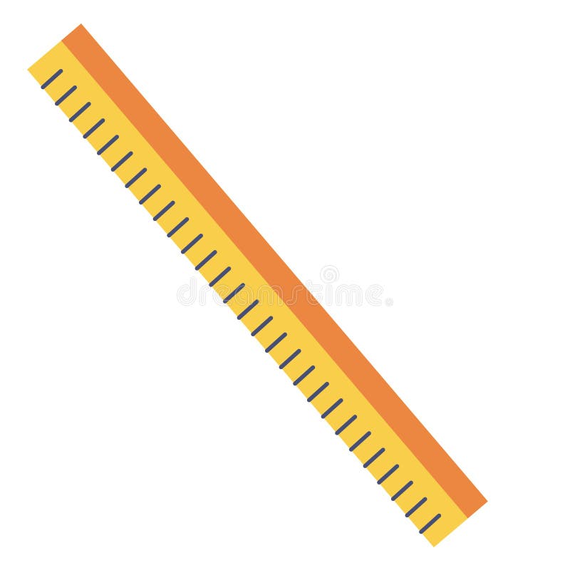 Yellow Straight Ruler Icon. Vector Stock Vector - Illustration of ...
