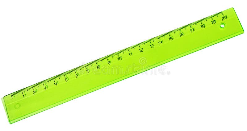 Green ruler stock image. Image of plastic, measure, inch - 14182495