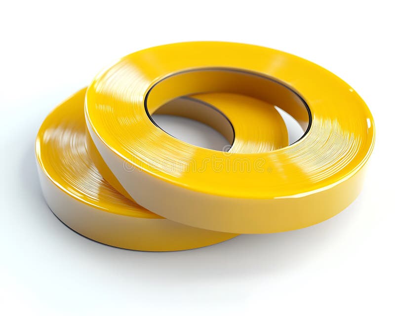 Yellow Strapping Rolls, Packaging, Studio Stock Photo - Image of ...