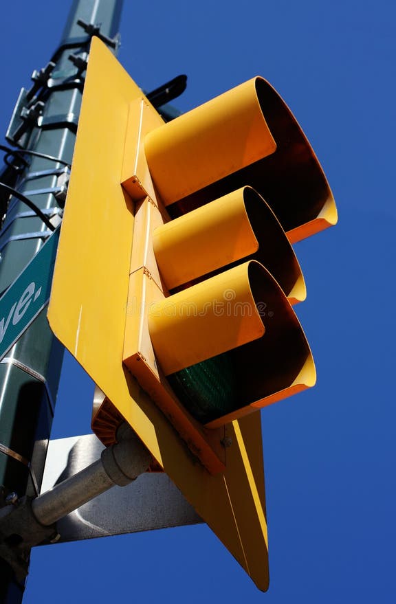 Yellow street light stock image. Image of rendered, intersection - 11066289