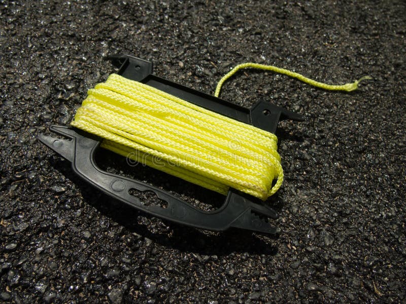 The Yellow String on the Ground at the Construction Site Stock Photo ...