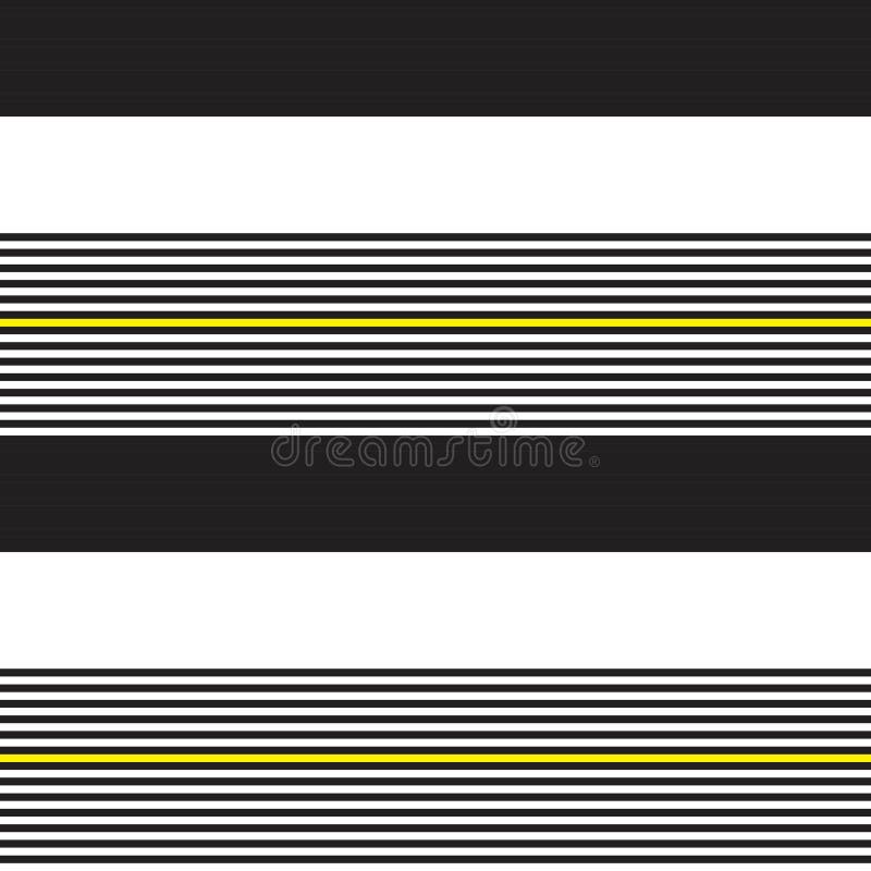 Yellow Stripe Seamless Pattern Background in Horizontal Style Stock ...