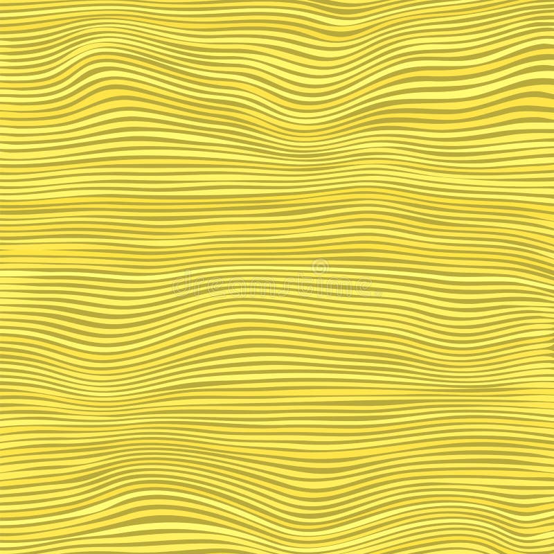 Yellow Striped Pattern. Wavy Ribbons. Curvy Lines Texture. Stock ...