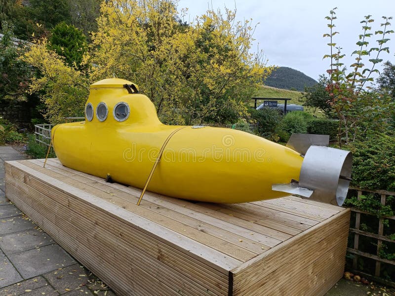 Yellow Submarine Mini Display Sculpture Stock Image - Image of mini ...