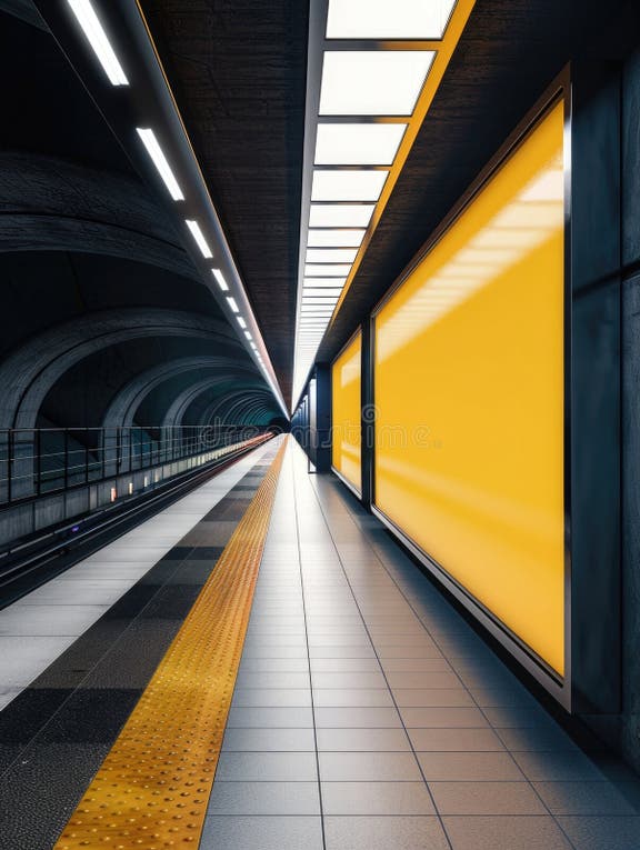 Yellow Subway Wall stock image. Image of yellow, modern - 375008543