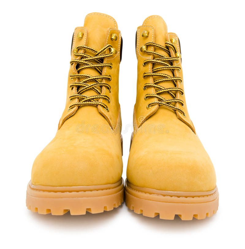 Yellow suede boots stock photo. Image of ladies, closeup - 86167118