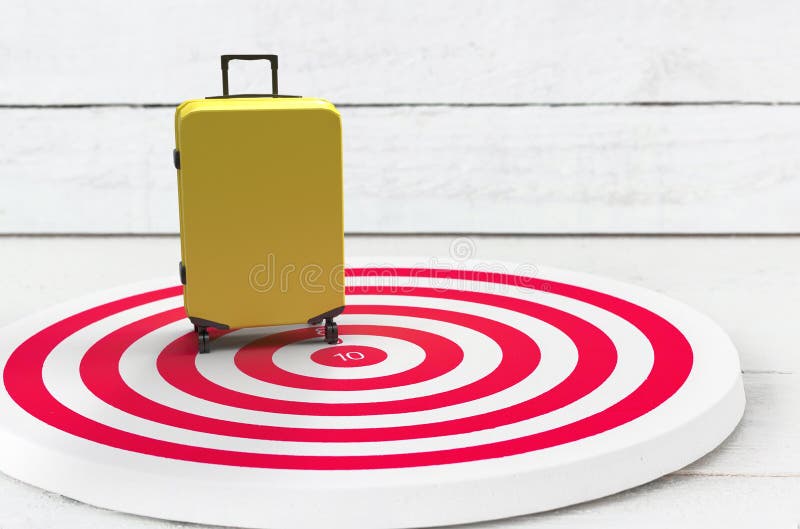 Yellow Suitcase on Target Representing Travel Planning and Vacation ...