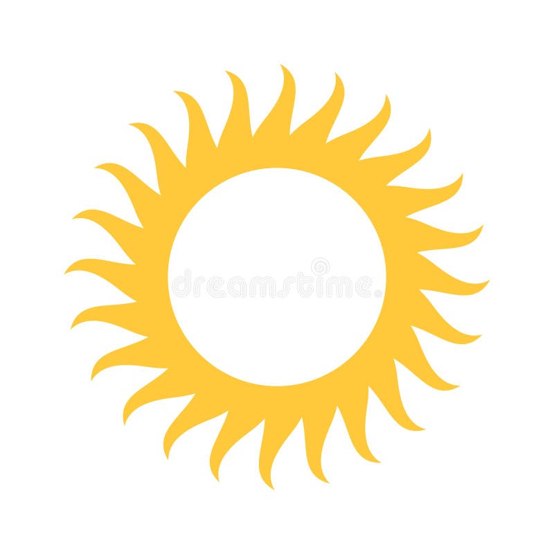 Yellow Sun Beams Design Element Stock Vector - Illustration of round ...