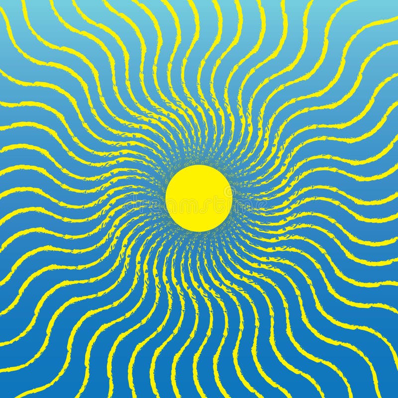 Yellow Sun on a Blue Sky Background. Wallpaper. Square Format. Stock ...