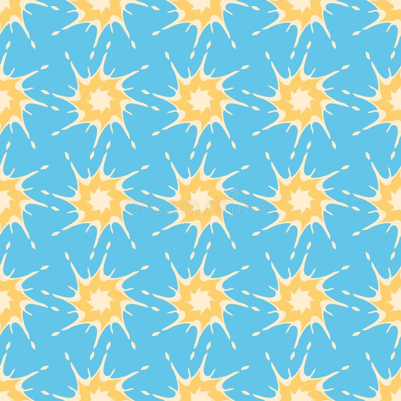 Cute Yellow Sun Vector Repeat Pattern Stock Vector - Illustration of ...