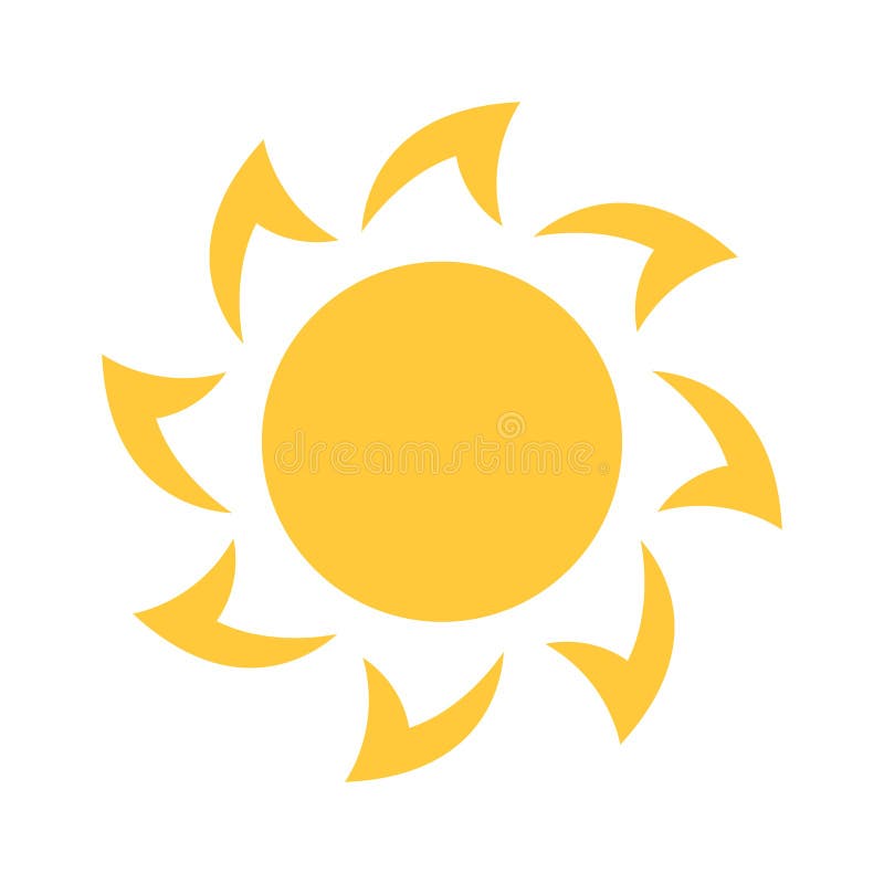 Yellow Sun Bright Energy Element Stock Vector - Illustration of vibrant ...