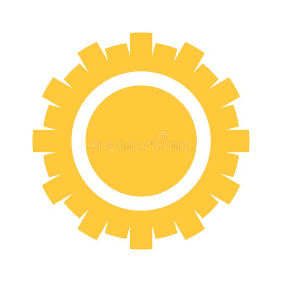 Yellow Sun Creative Shape Design Stock Illustration - Illustration of ...